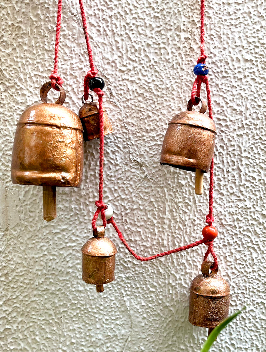 Buy Copper Bells on a Ruby Thread Online