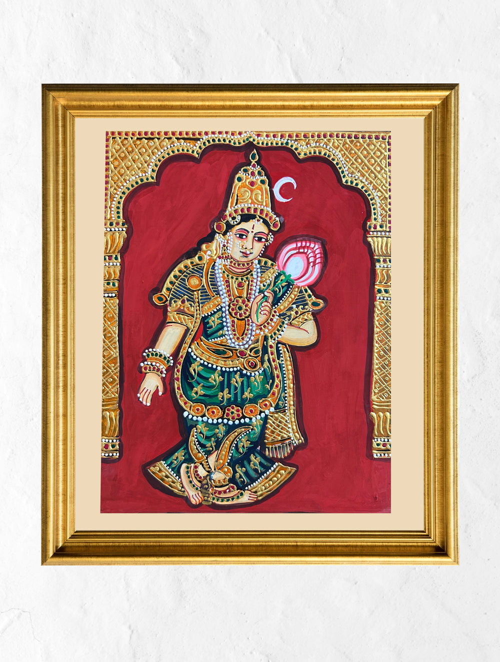 Buy Exclusive Ganjifa Art Framed Painting - Lakshmi Online