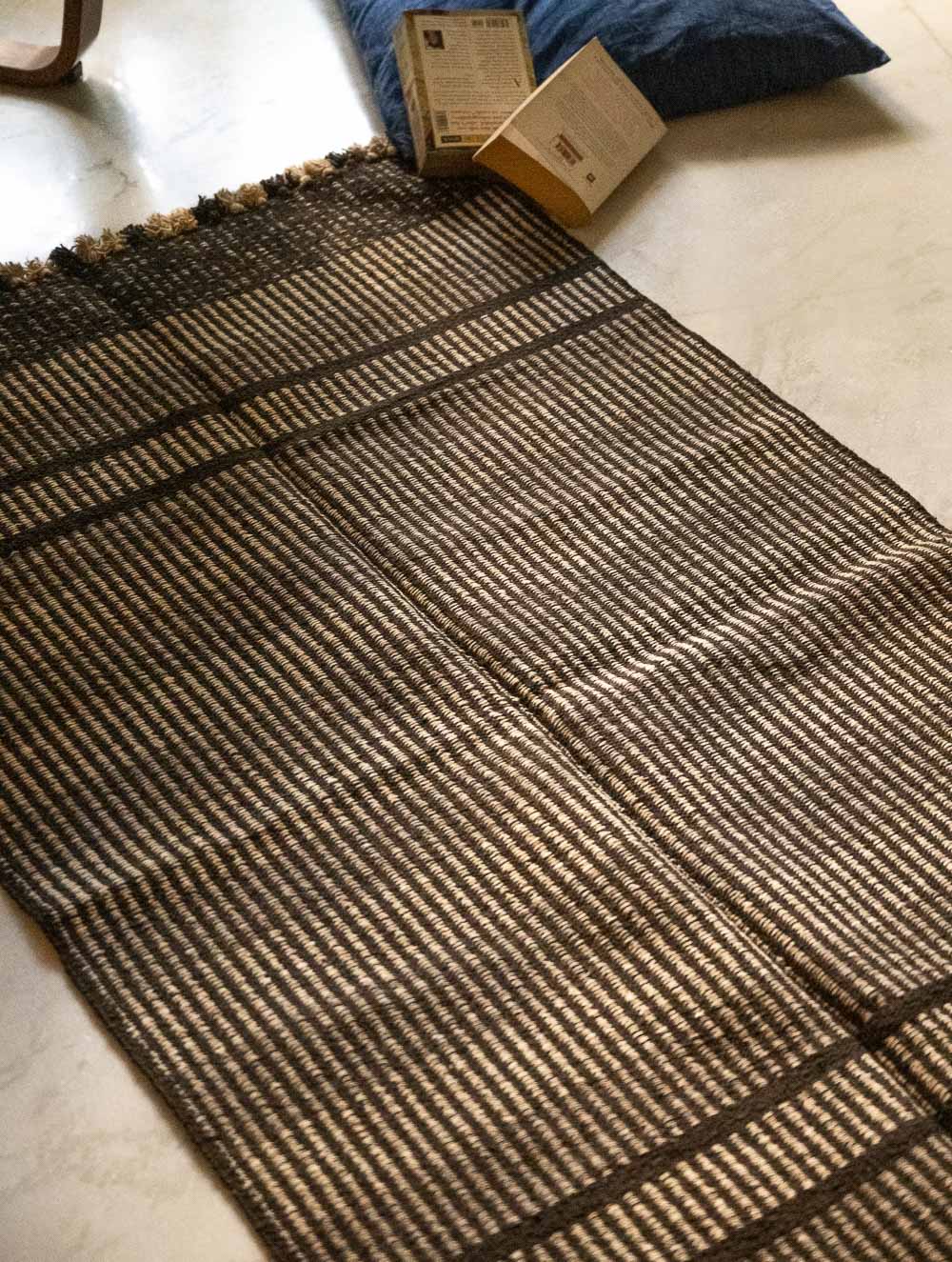 Buy Handwoven Jawaja Rug - Slim Stripes (5ft x 3ft) Online