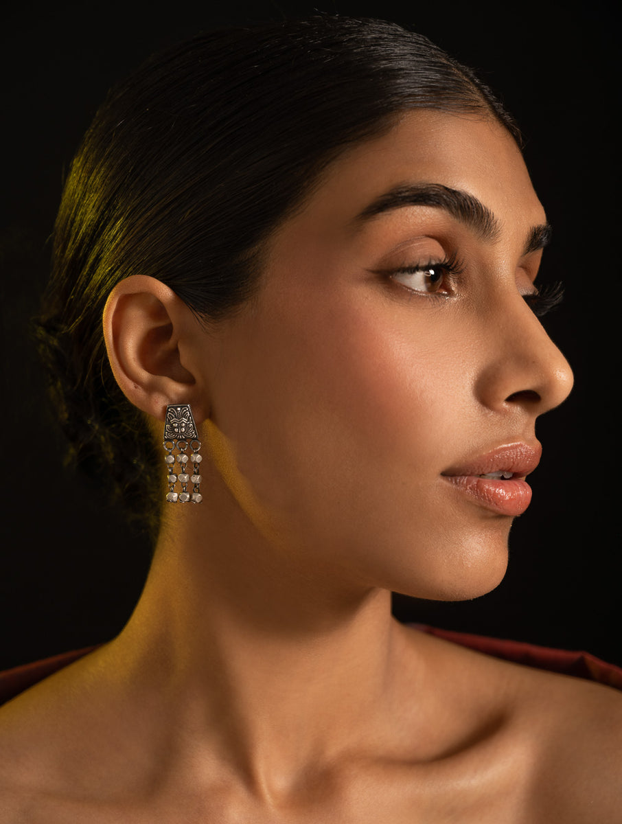 Buy Pure Silver Traditional Maharashtrian Earrings - Mohanmal Online