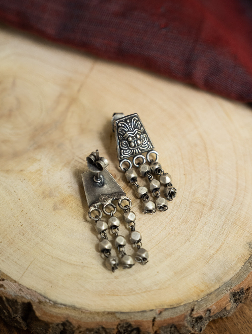 Buy Pure Silver Traditional Maharashtrian Earrings - Mohanmal Online