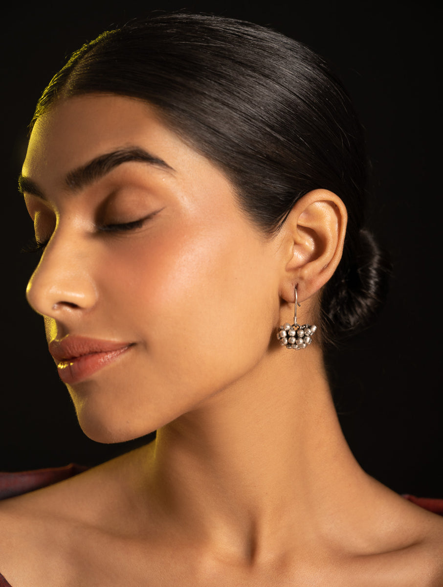 Buy Pure Silver Traditional Maharashtrian Earrings - Vali Online