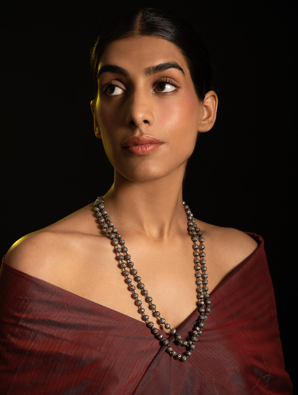 Buy Pure Silver Traditional Maharashtrian Neckpiece - Ashtapaillumani ...