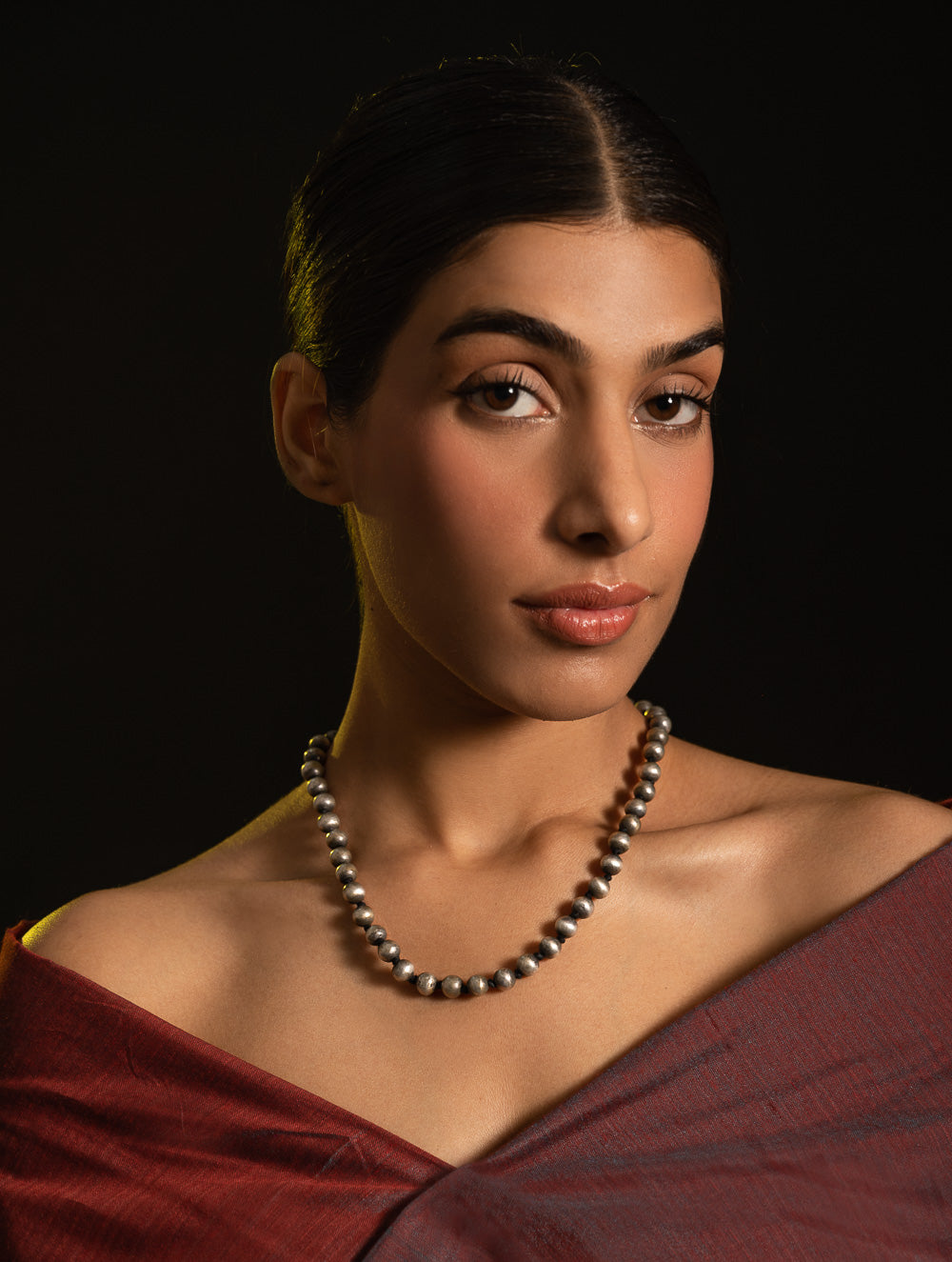 Buy Pure Silver Traditional Maharashtrian Neckpiece - Golmani Saar Online
