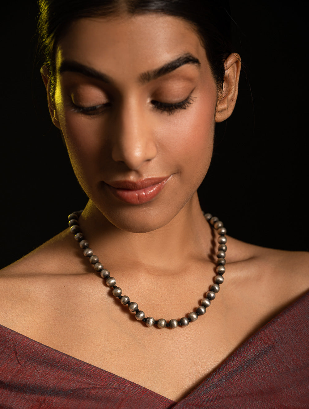 Buy Pure Silver Traditional Maharashtrian Neckpiece - Golmani Saar Online