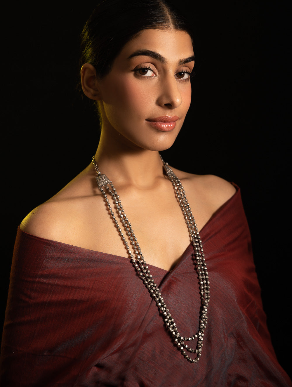 Buy Pure Silver Traditional Maharashtrian Neckpiece - Mohanmal (Double ...