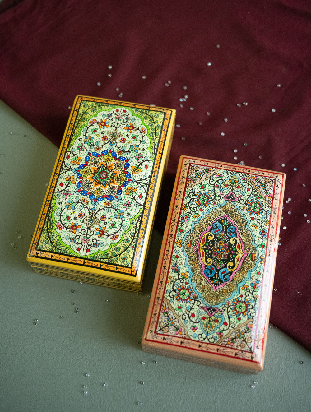 Buy The Shahi Collection. Exclusive, Fine Kashmiri Art Utility Boxes - Lateef (Medium) Online