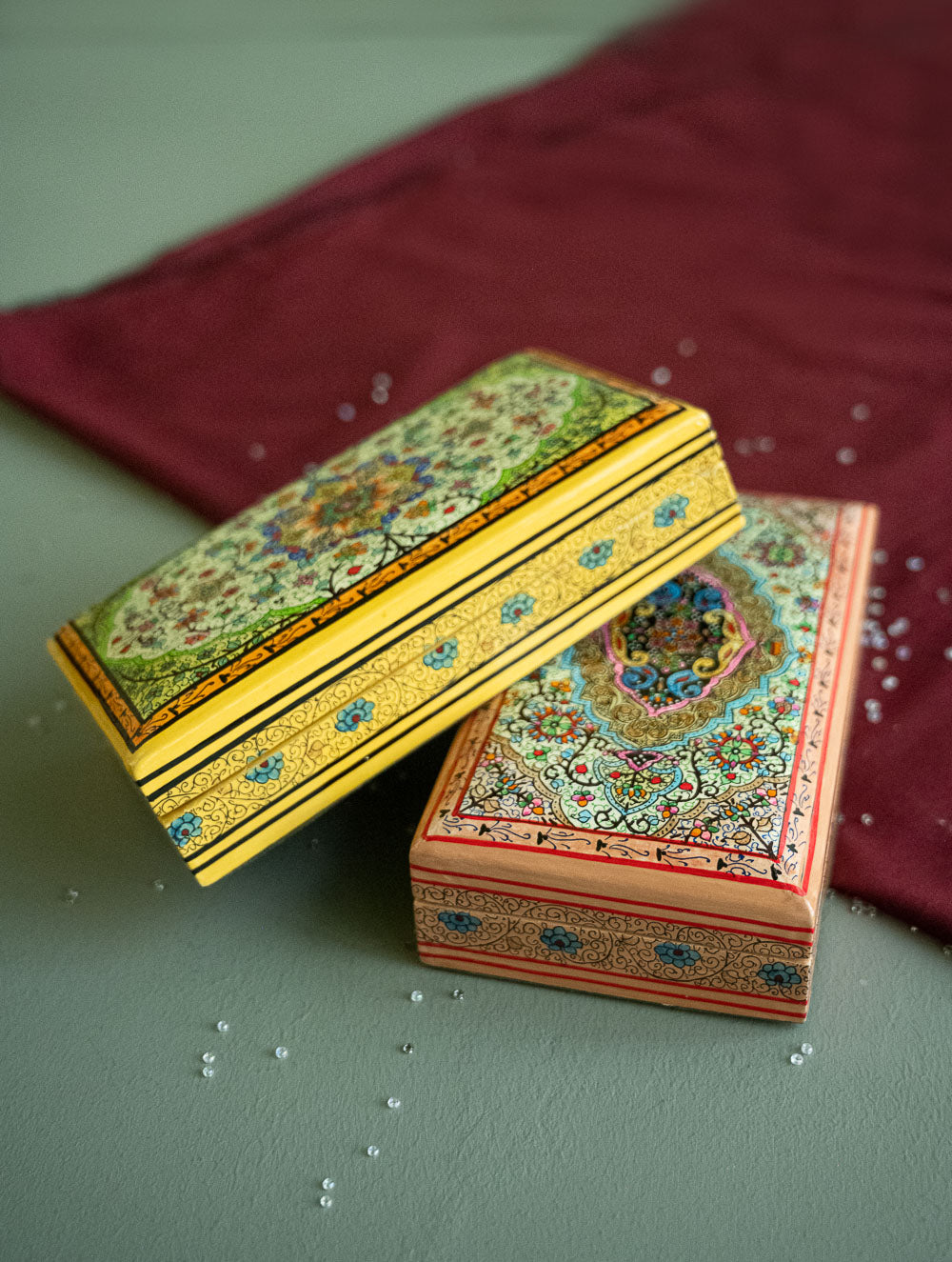 Buy The Shahi Collection. Exclusive, Fine Kashmiri Art Utility Boxes - Lateef (Medium) Online