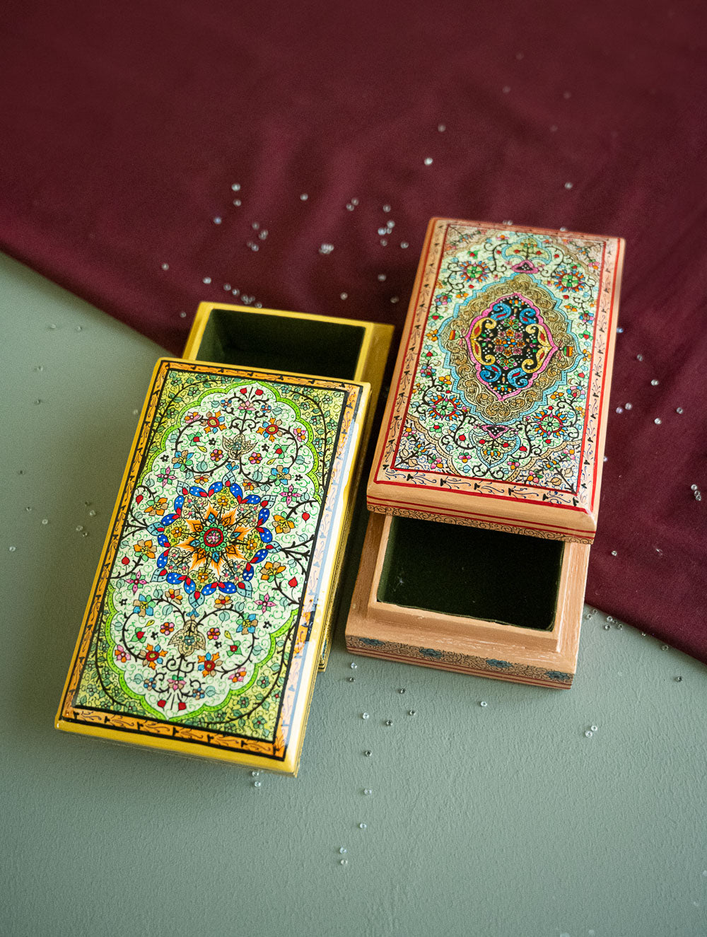 Buy The Shahi Collection. Exclusive, Fine Kashmiri Art Utility Boxes - Lateef (Medium) Online