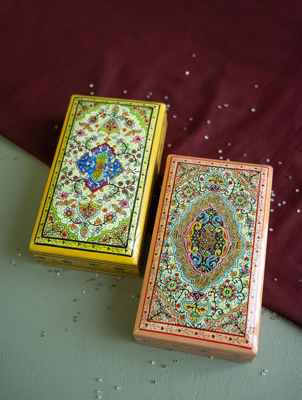 Buy The Shahi Collection. Exclusive, Fine Kashmiri Art Utility Boxes - Lateef (Medium) Online