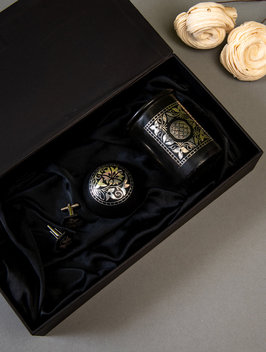Bidri Craft Utility Gift Set - (Set of 3), Ornate