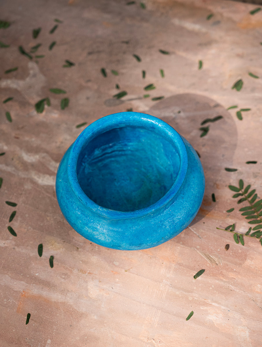 Buy Delhi Blue Art Pottery Curio / Utility Bowl Online