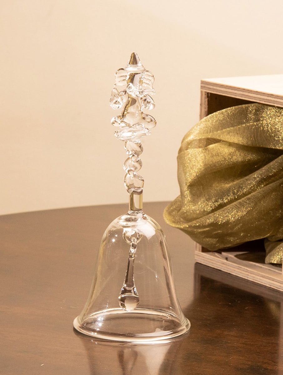 Buy Fine Crystal Glass Ganesha Bell Online