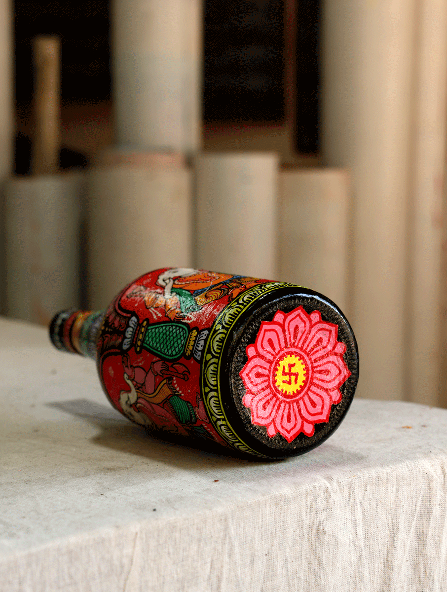 Pattachitra Art Curio - Glass Bottle