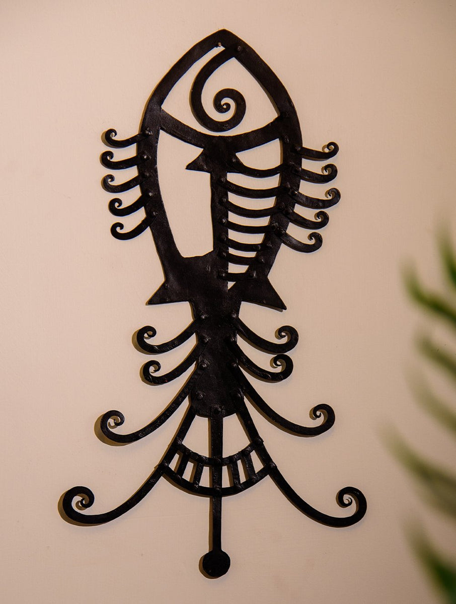 Buy The India Craft House Bastar Tribal Decorative Fish Wall Hanging Online